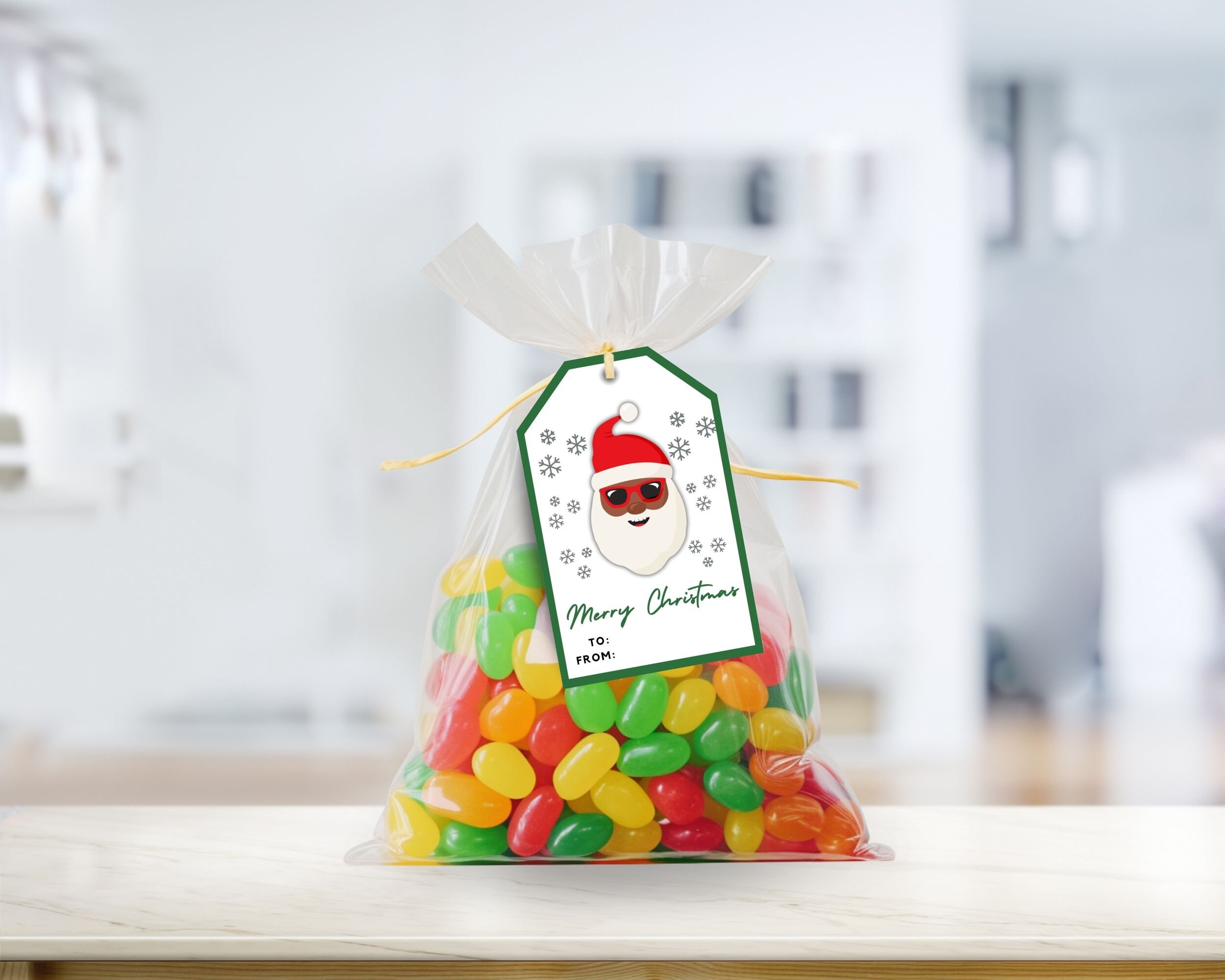 Black Santa Gift Tags Printable - Etsy