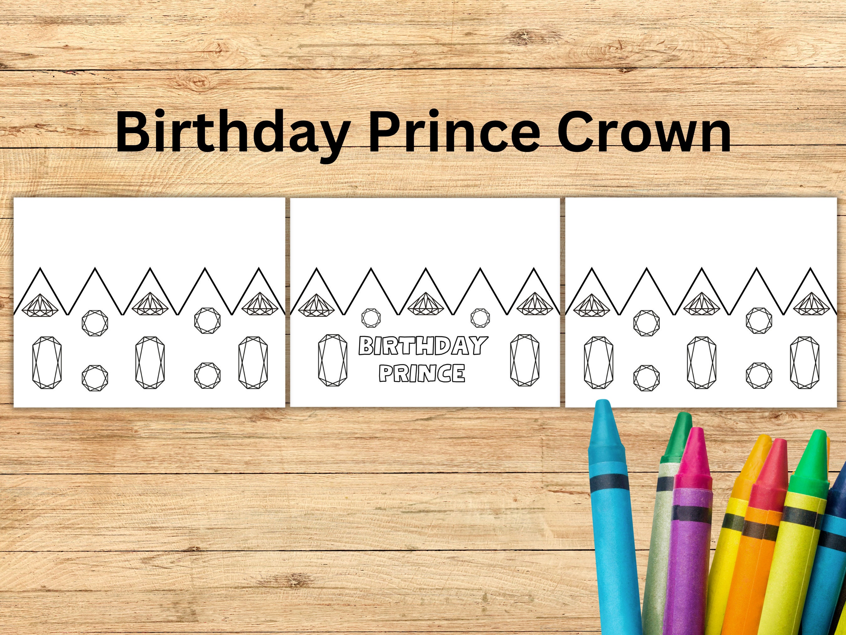 Birthday Prince Paper Crown Printable - Etsy