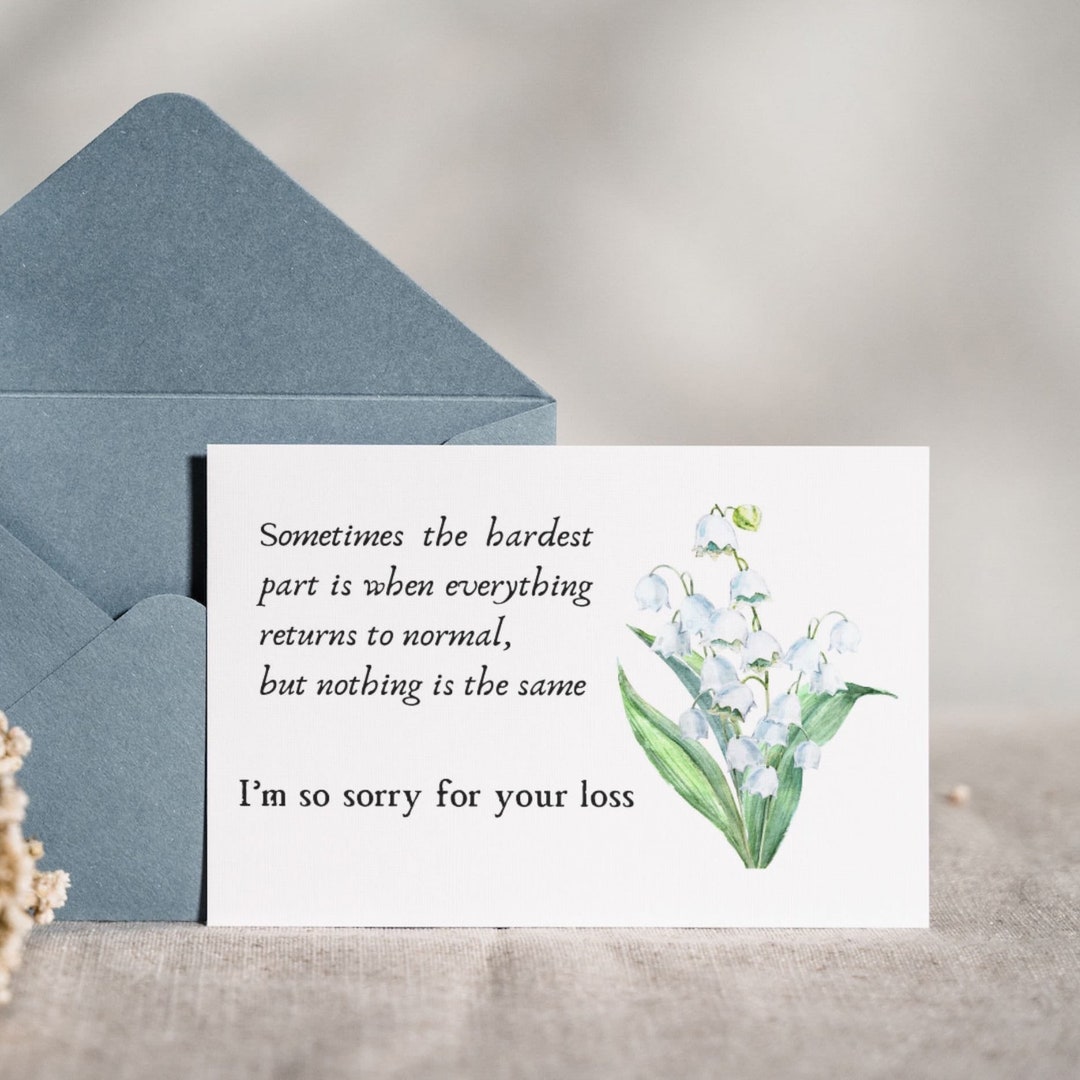 Condolence Card Printable - Etsy