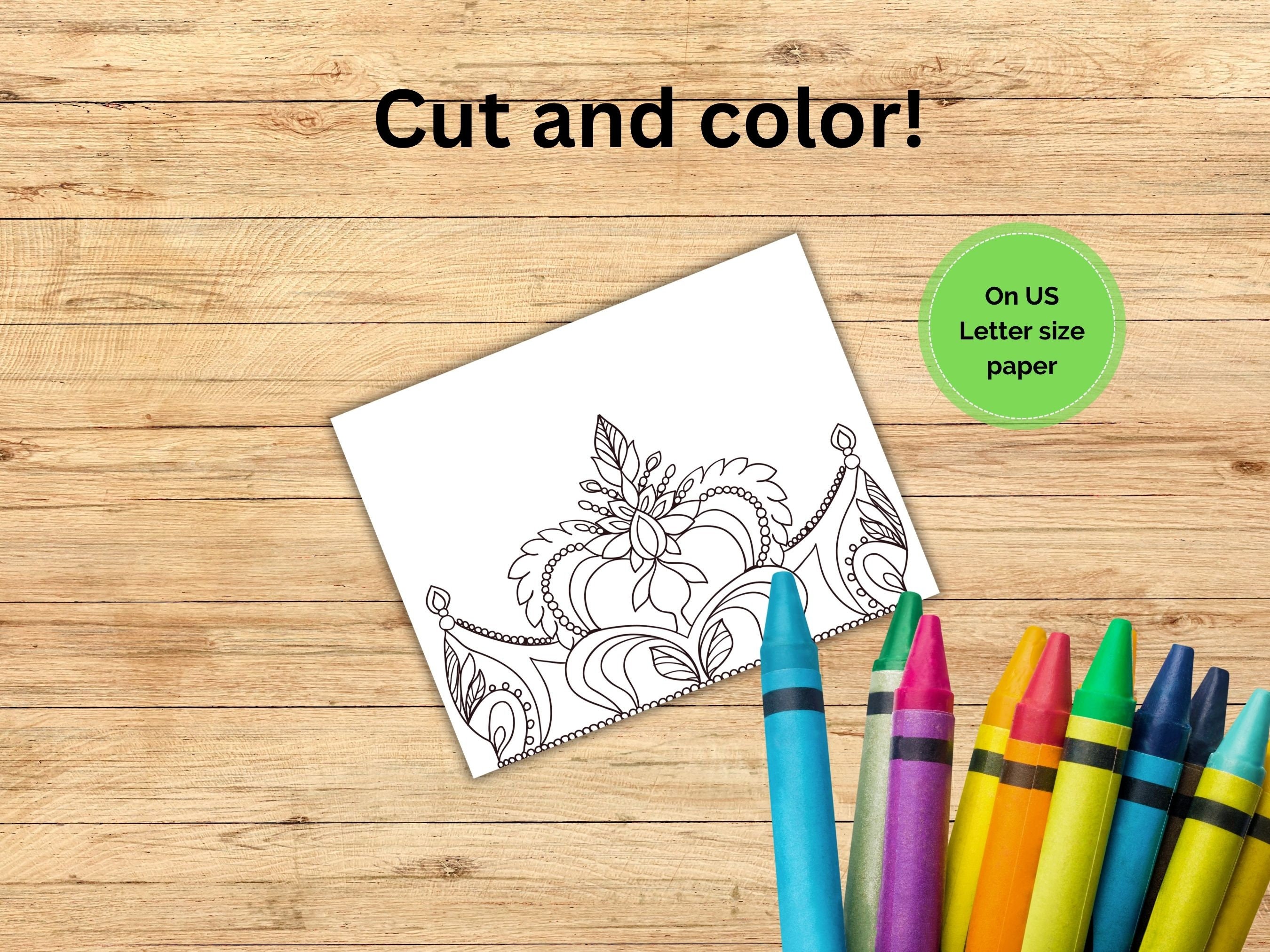 Princess Paper Crown Printable - Etsy