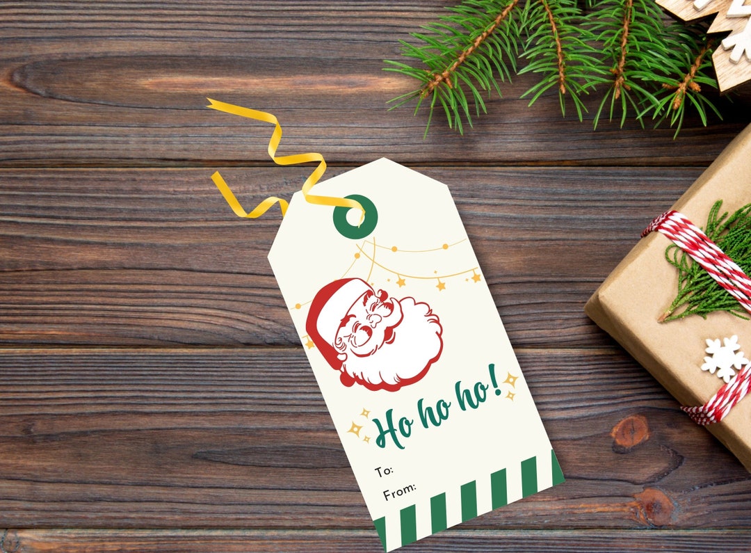 Ho Ho Ho Santa Gift Tag Printable - Etsy