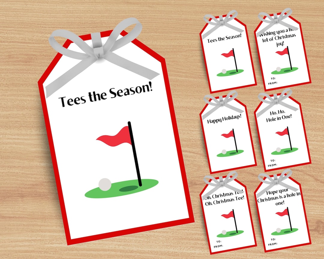 Christmas Golf Gift Tags Set - Etsy