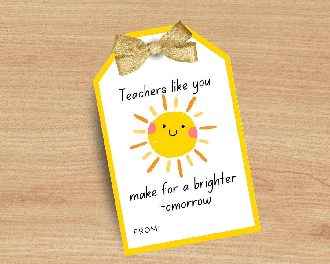 Teacher Appreciation Tags Printable - Etsy