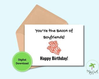 Funny Birthday Cards for Men and Women Bacon Sandwich Birthday Card for ...