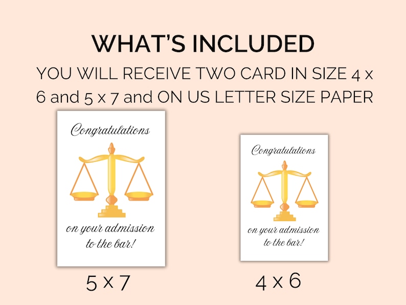 Congratulations Card for Lawyer; Admission to the Bar - Etsy