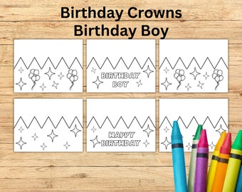 Happy Birthday Crown, Printable Crown, Paper Crown, Daycare, School ...
