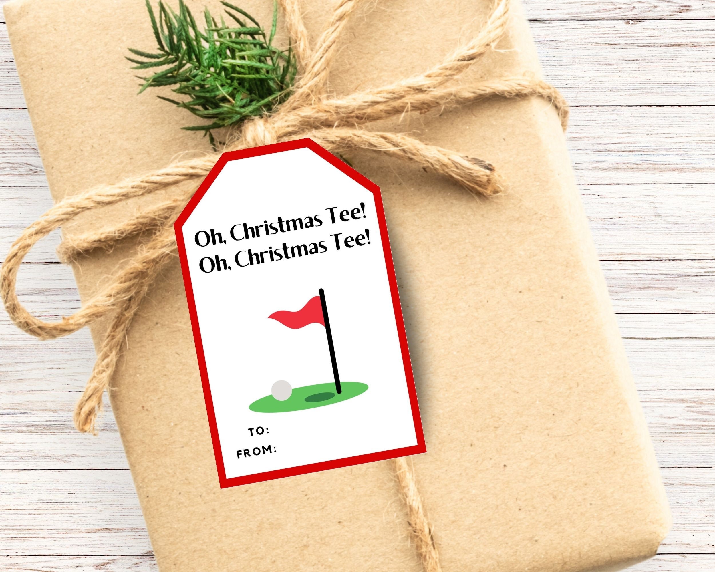 Christmas Golf Gift Tags Set - Etsy