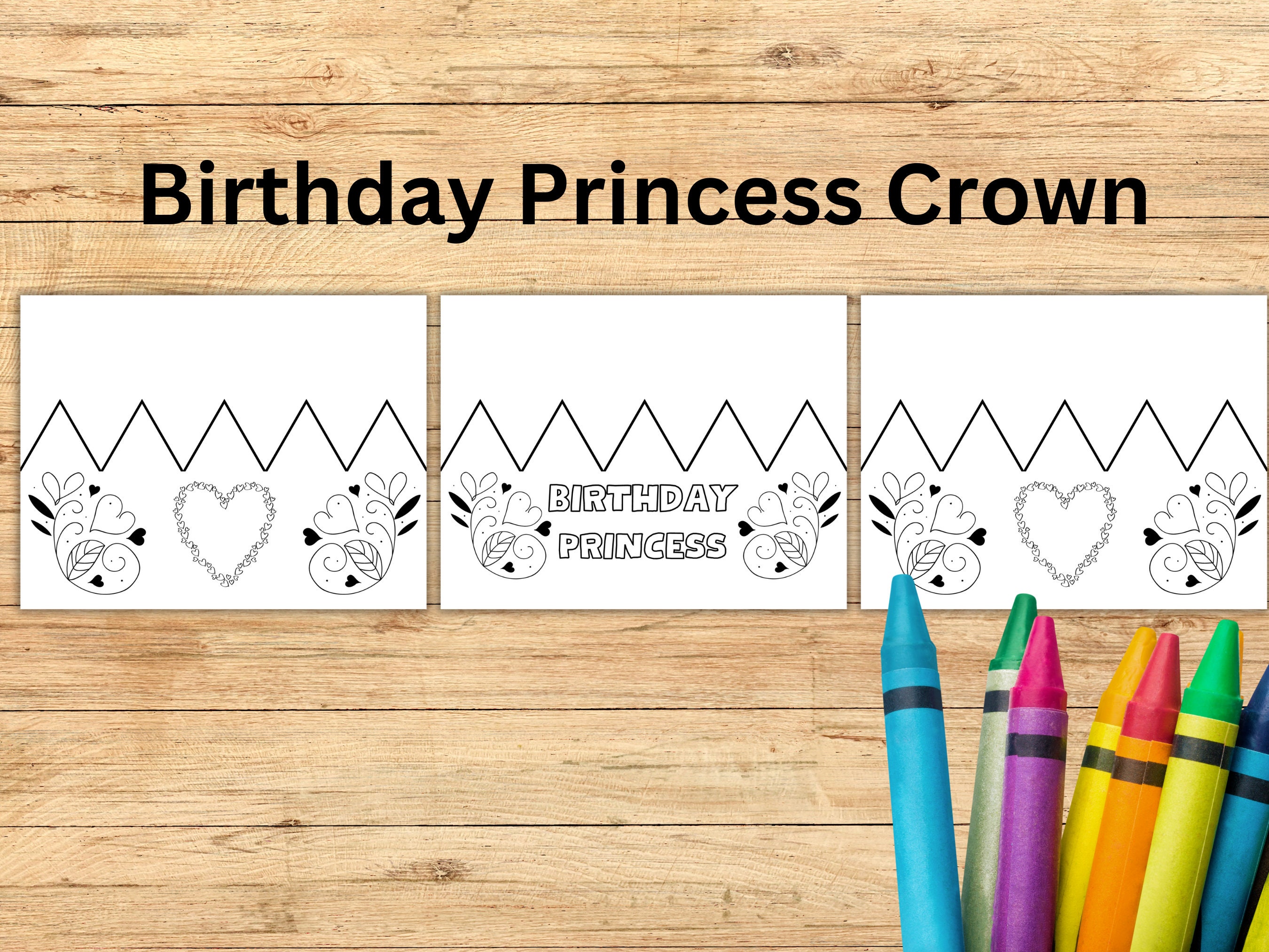Birthday Princess Paper Crown Printable - Etsy