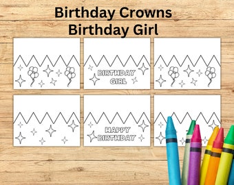 Happy Birthday Crown, Printable Crown, Paper Crown, Daycare, School ...