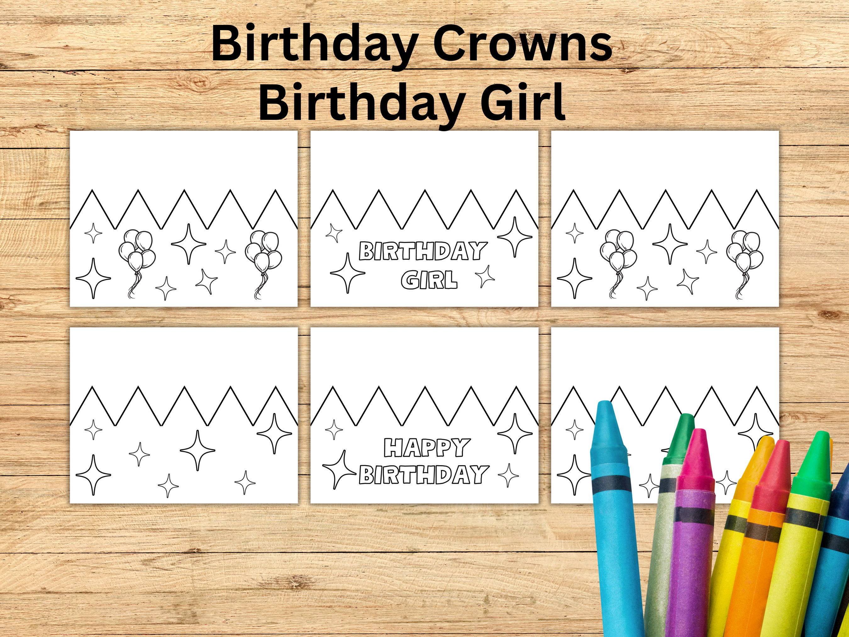 Birthday Girl Paper Crown Printable - Etsy