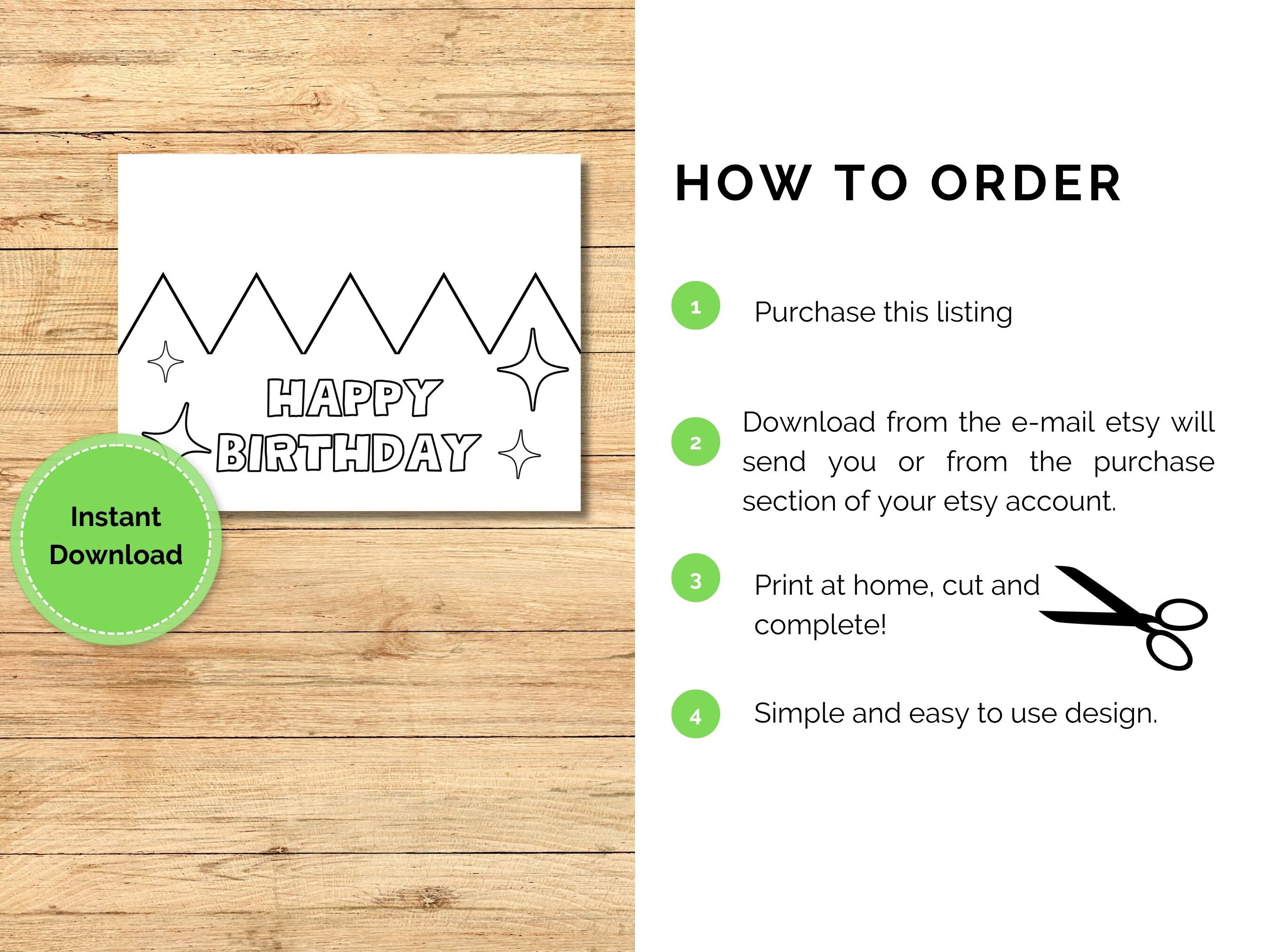 Birthday Boy Paper Crown Printable - Etsy