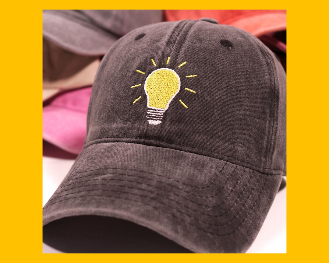 Light Bulb Idea Embroidered Dad Hat Funny Gift for Girlfriend Boyfriend ...