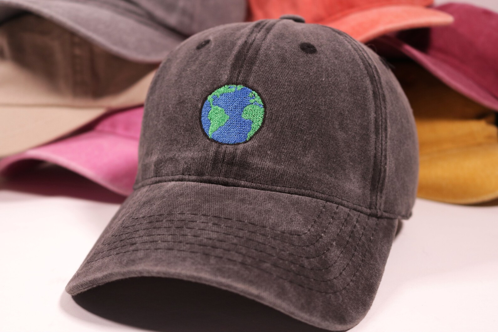 Planet Earth Embroidered Dad Hat Environmental Activist Gift - Etsy