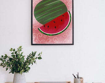 Watermelon Wall Art - Etsy
