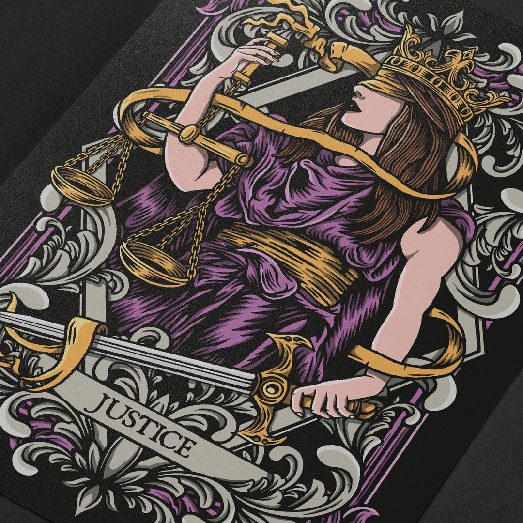 Justice - Art Print - Available in A3 & A4 - Wall Art Gift Gothic Home ...