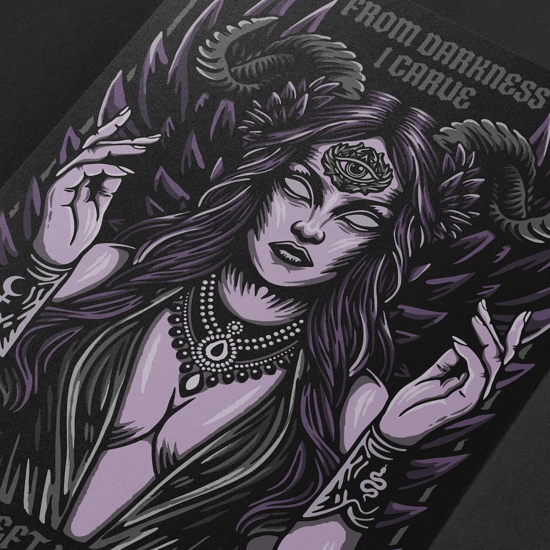 Lilith Art Print: Gothic Occult Dark Goddess Wall Decor - Etsy UK