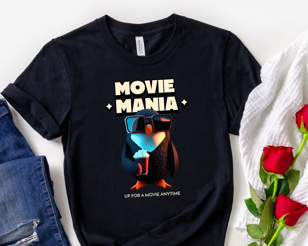 Movie Mania, Cinephile, Movie Buff, Cinema Lovers, Movie Shirt, Movie ...