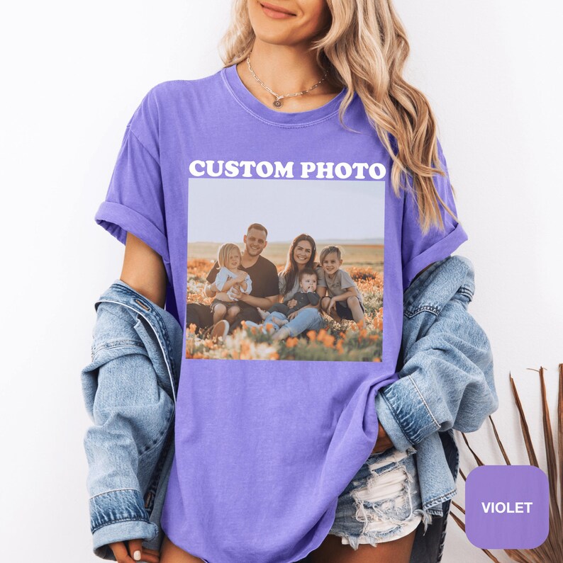 Custom Photo Shirt Comfort Colors® Customized Tshirt Your Image Here ...
