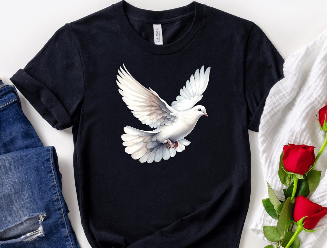 Peace Dove Shirt, Flying Dove of Peace Shirt, Peaceful Freedom Shirt ...