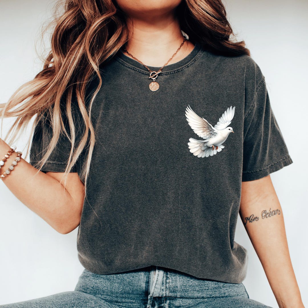 Pocket White Dove, Freedom Peaceful Hope Tshirt, Flying Dove Peace ...