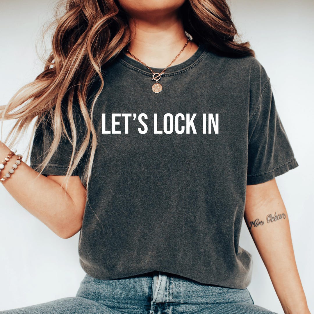 Lets Lock in Funny Meme Shirts Gym Lover Gift for Gamer Funny Gaming ...