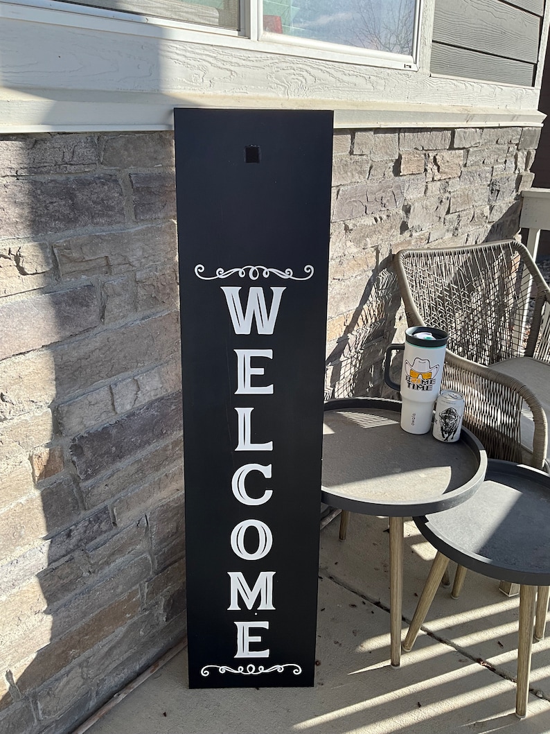Welcome Porch Leaner Sign, Entryway Decor With Permanent or ...
