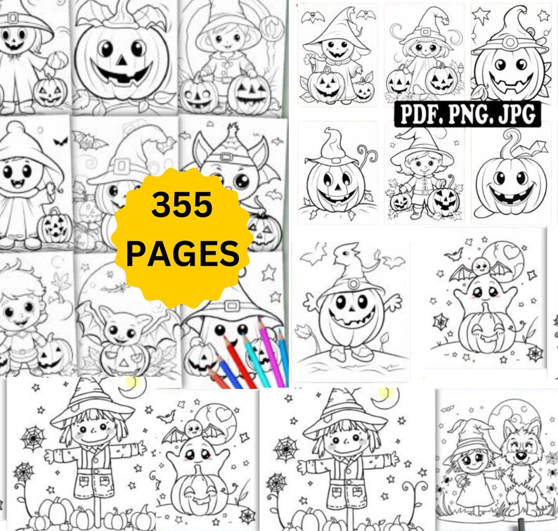 Spooky Cutie: Adorable Creepy Creatures in Cozy Hygge Moments Coloring ...