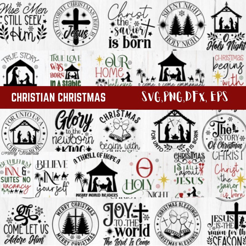 Christmas Religious Svg - Etsy