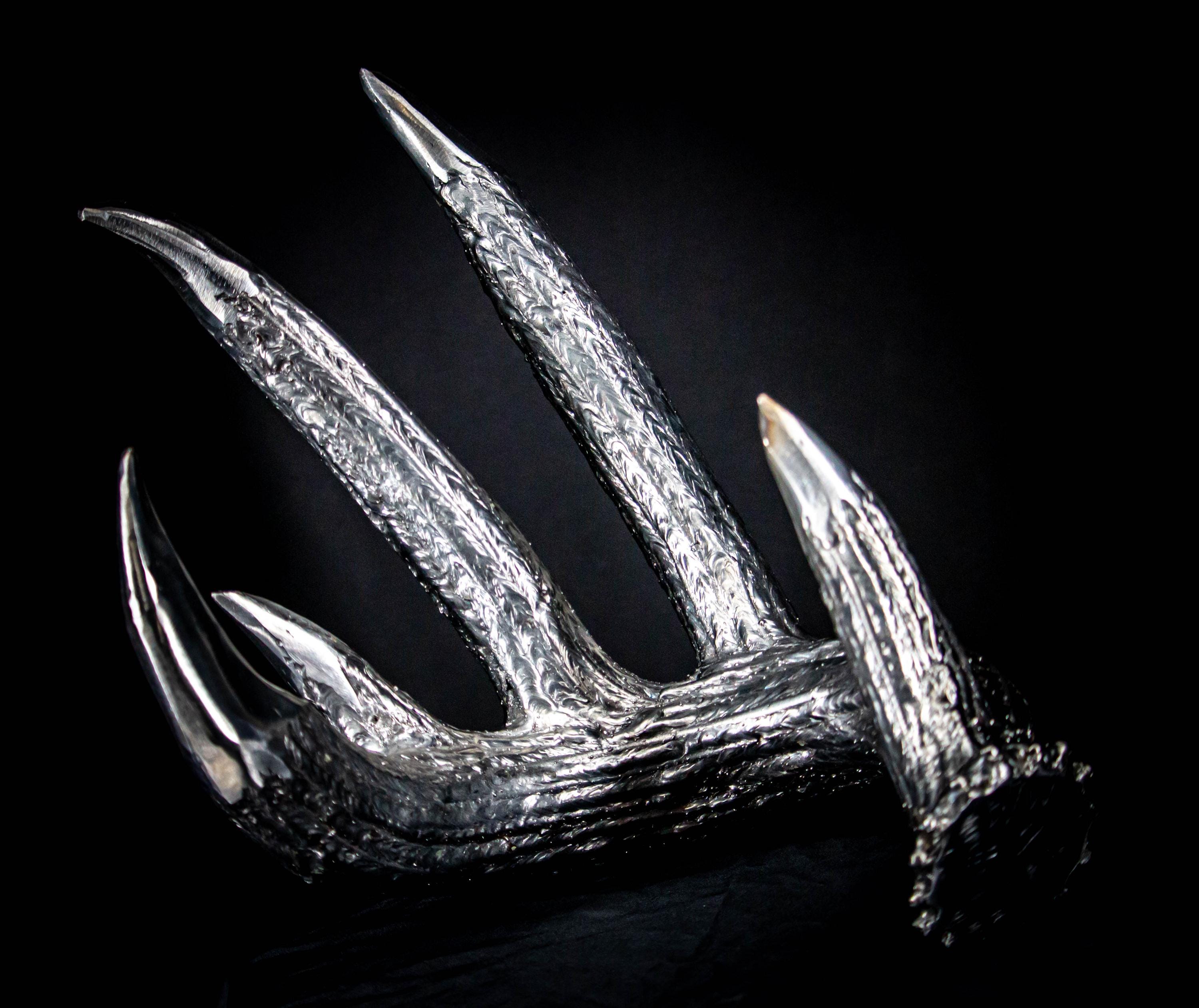 Handcrafted Metal Whitetail Deer Antler Sculpture - Solid Welded Steel ...