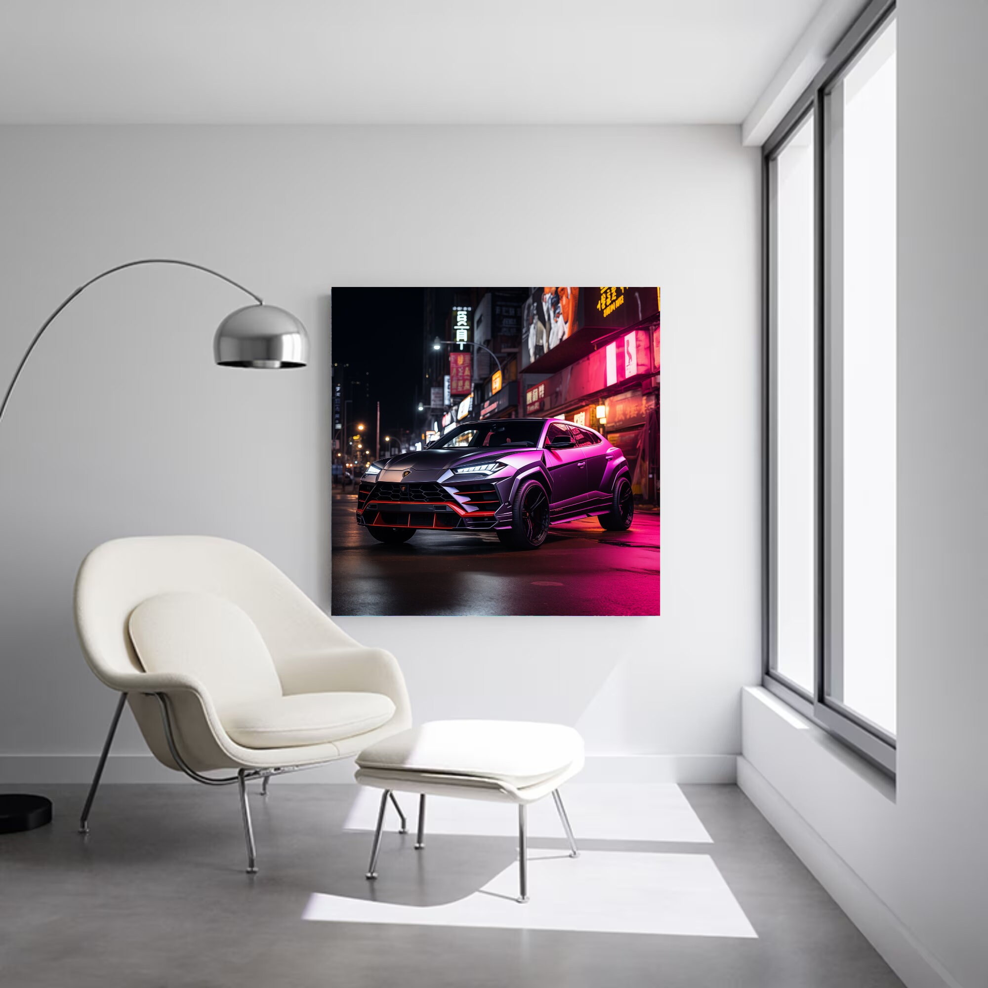 Lamborghini Urus Neon Styled Wall Art Print | Digital Art High ...