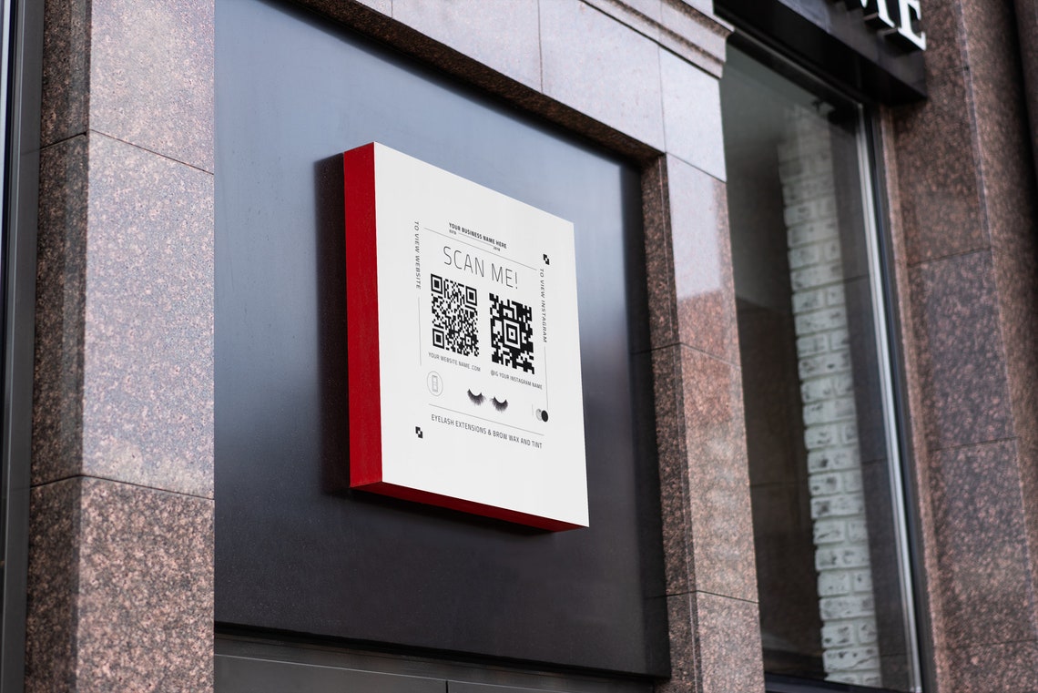 Editable Scan Business Canva Template I QR Code Sign I Sign - Etsy