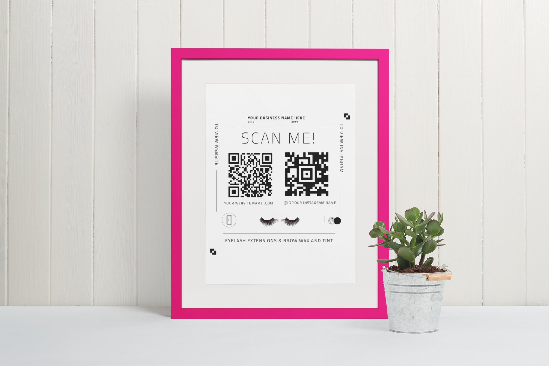 Editable Scan Business Canva Template I QR Code Sign I Sign - Etsy