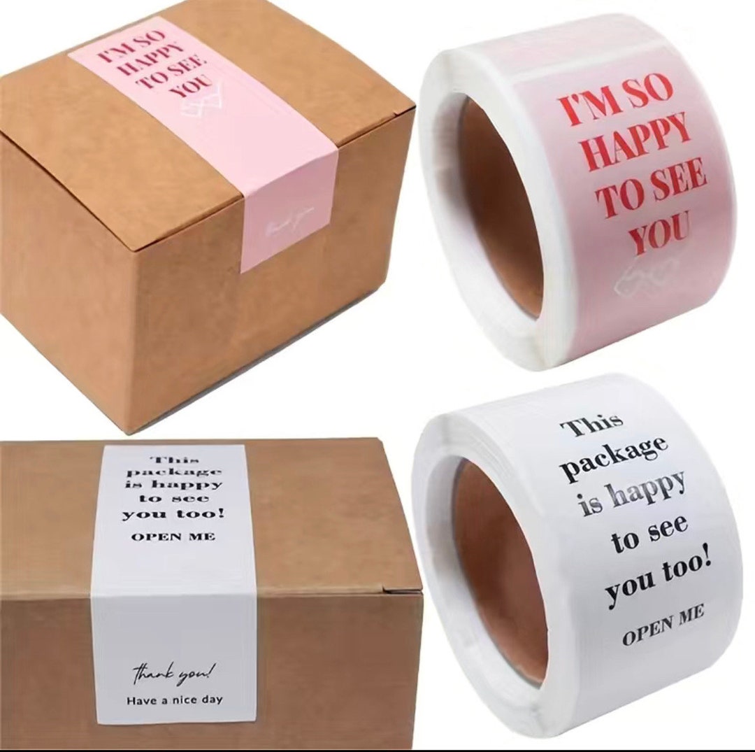 100pcs/roll 'thank You' Sticker Labels Perfect for Small Business Gifts ...