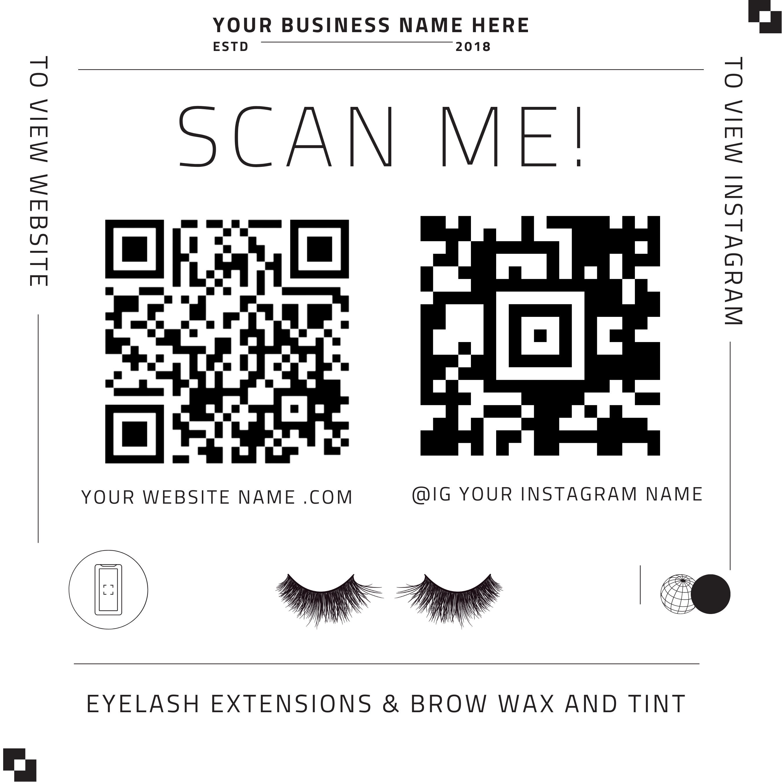 Editable Scan Business Canva Template I QR Code Sign I Sign - Etsy