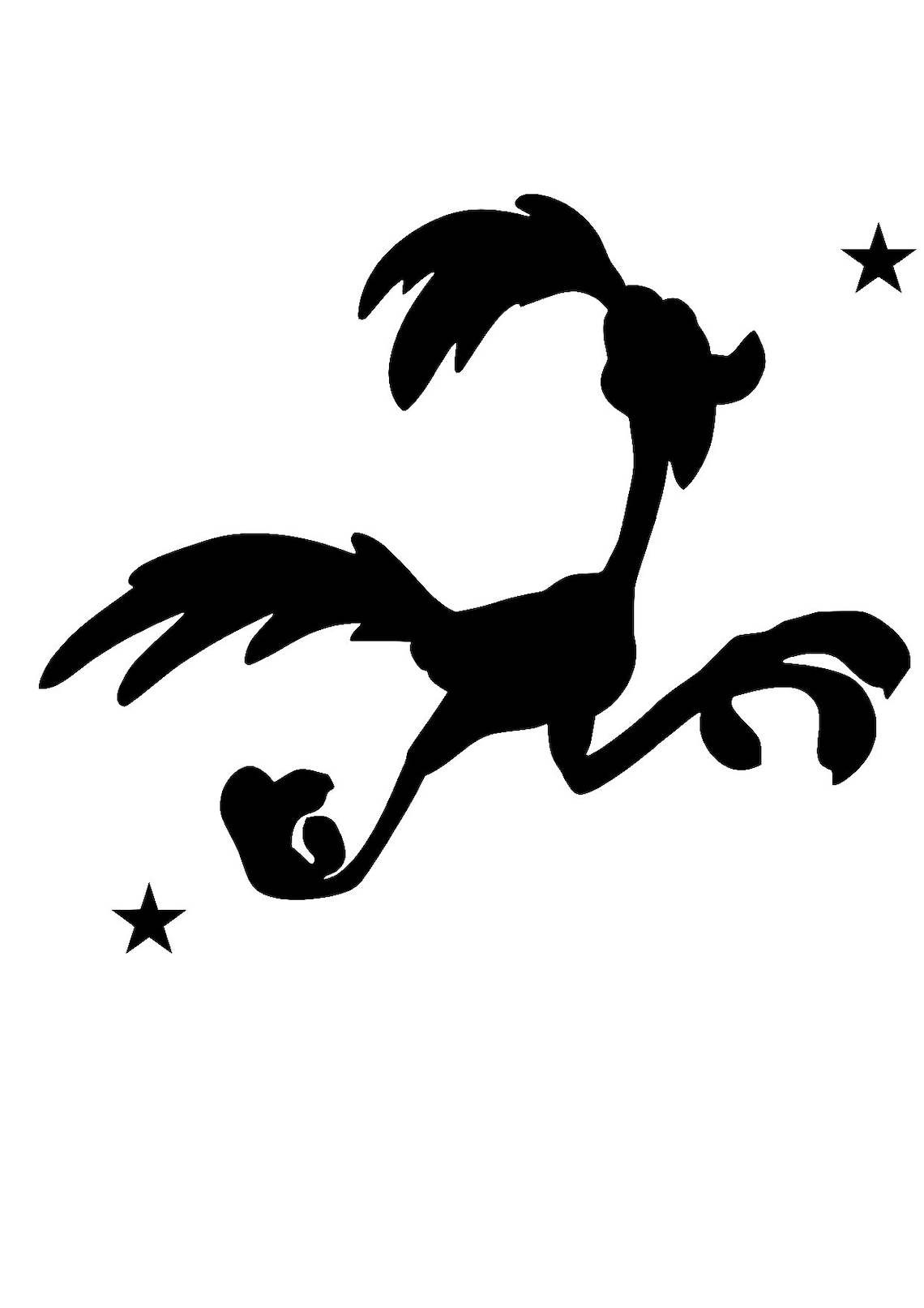 Cartoon Road Runner Beep Beep Looney Toons Png File for Stencil in 7 ...
