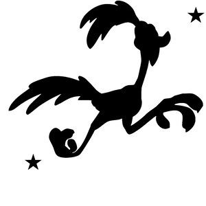 Cartoon Road Runner Beep Beep Looney Toons Png File for Stencil in 7 ...