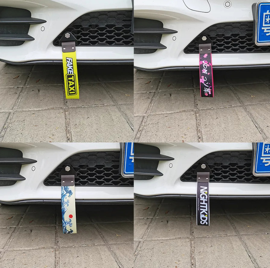 Custom JDM Style Tow Straps With Universal Bolt, Car Strap, Car ...
