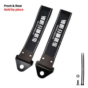 Custom JDM Style Tow Straps With Universal Bolt, Car Strap, Car ...