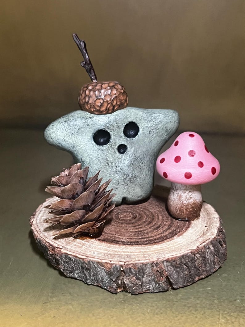 Valentine’s Oaken Folk Figurine – Handmade Woodland Love Decor – Forest ...