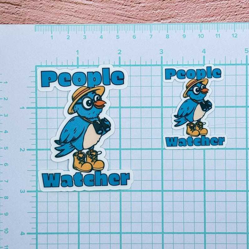 People Watcher Bird Sticker, Funny Animal Pun, Laptop Decal - Etsy