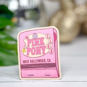 Pink Pony Matchbook Sticker, Water Resistant Decal for Laptops, Water ...
