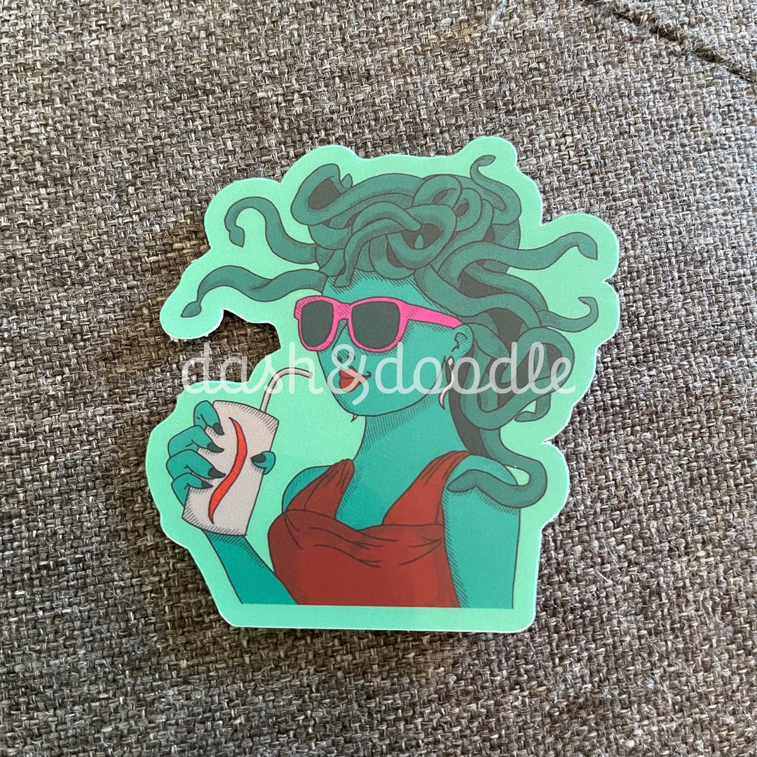 Medusa Sticker Water Resistant Decal for Laptops Water - Etsy
