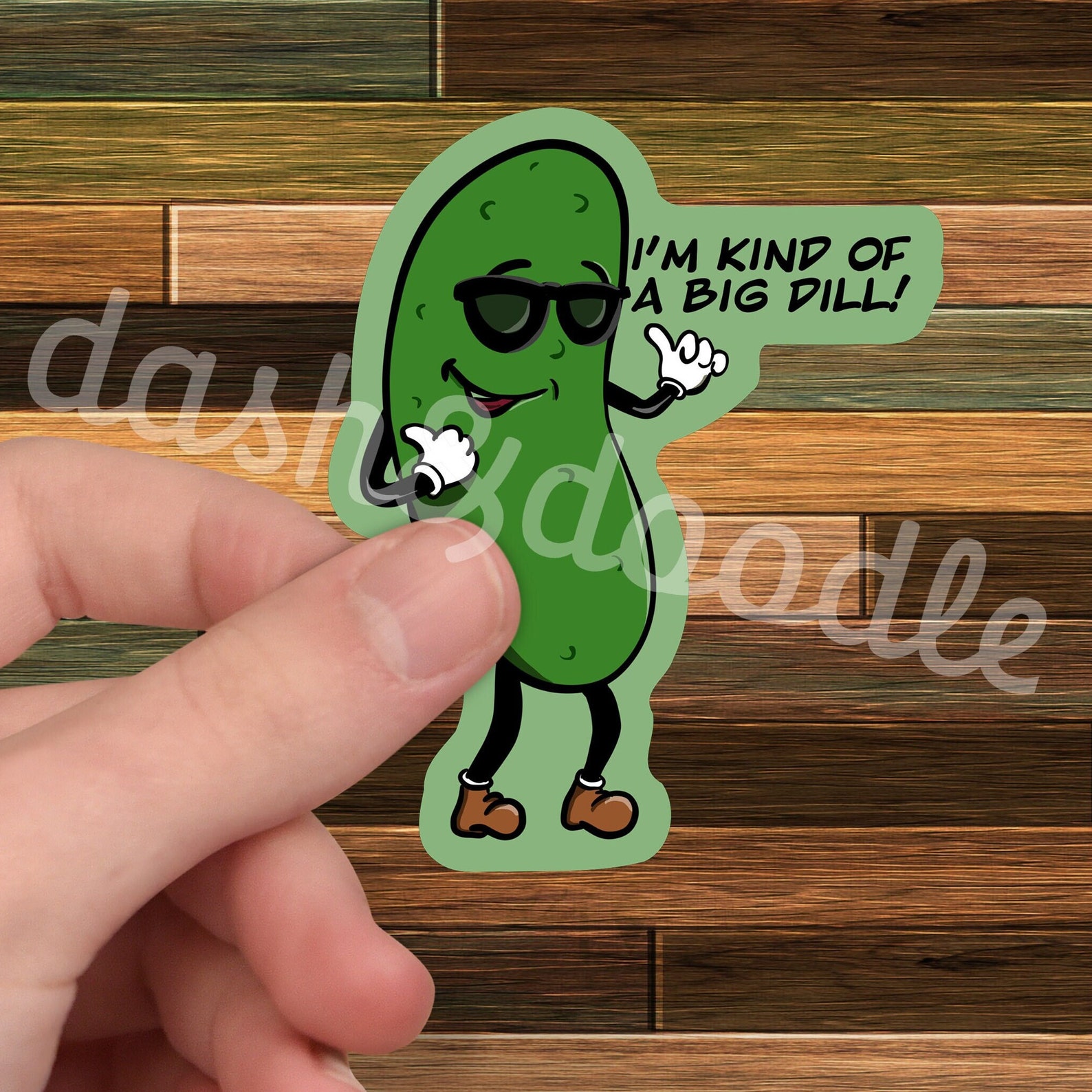 Big Dill Sticker, Water Resistant Decal for Laptops, Water Bottles, and ...