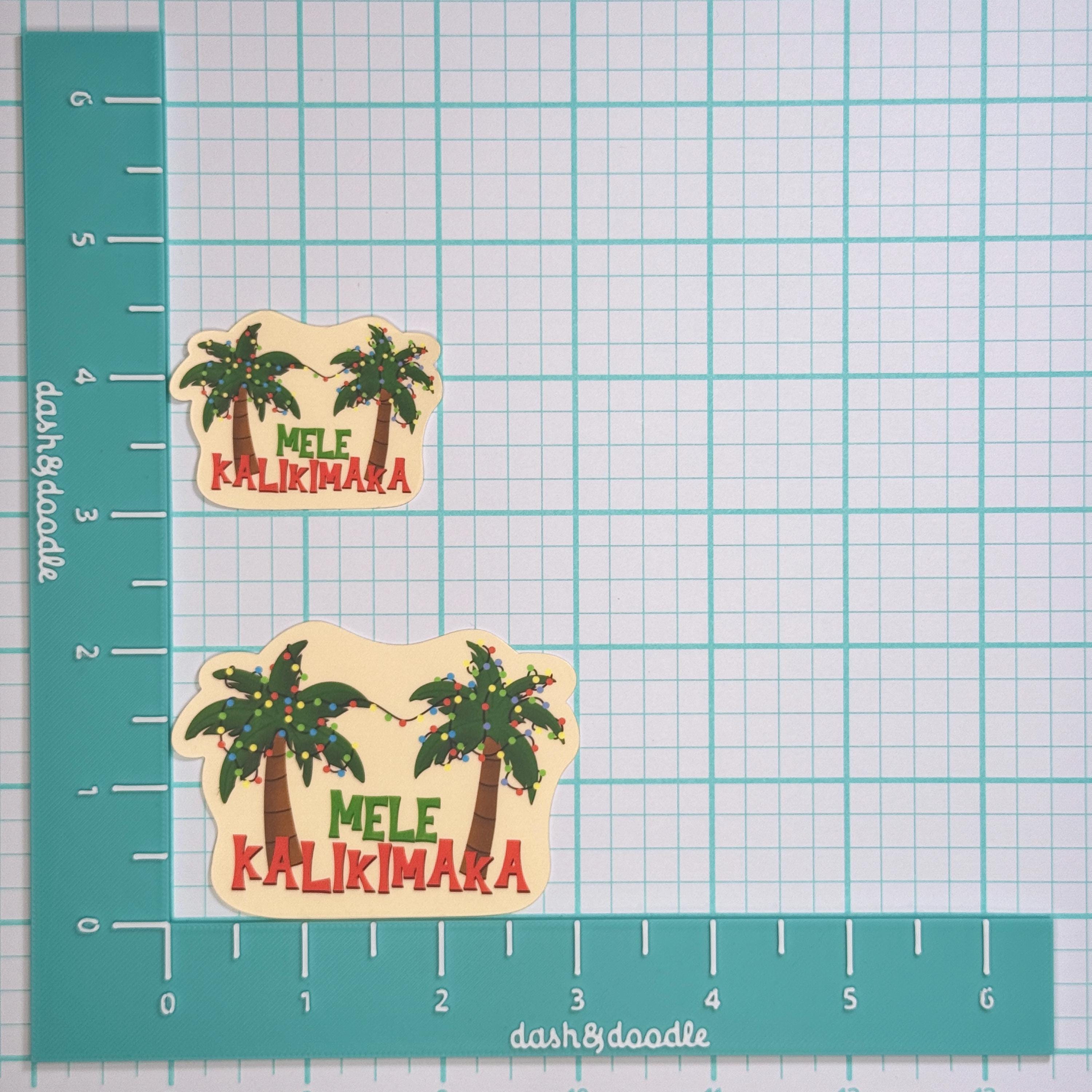 Mele Kalikimaka Sticker, Tropical Christmas Palm Tree Lights - Etsy