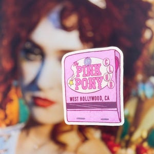 Pink Pony Matchbook Sticker, Water Resistant Decal for Laptops, Water ...