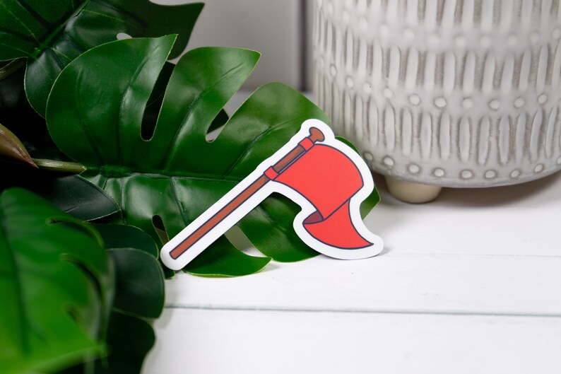 Red Flag Sticker, Water Resistant Decal for Laptops, Water Bottles, and ...