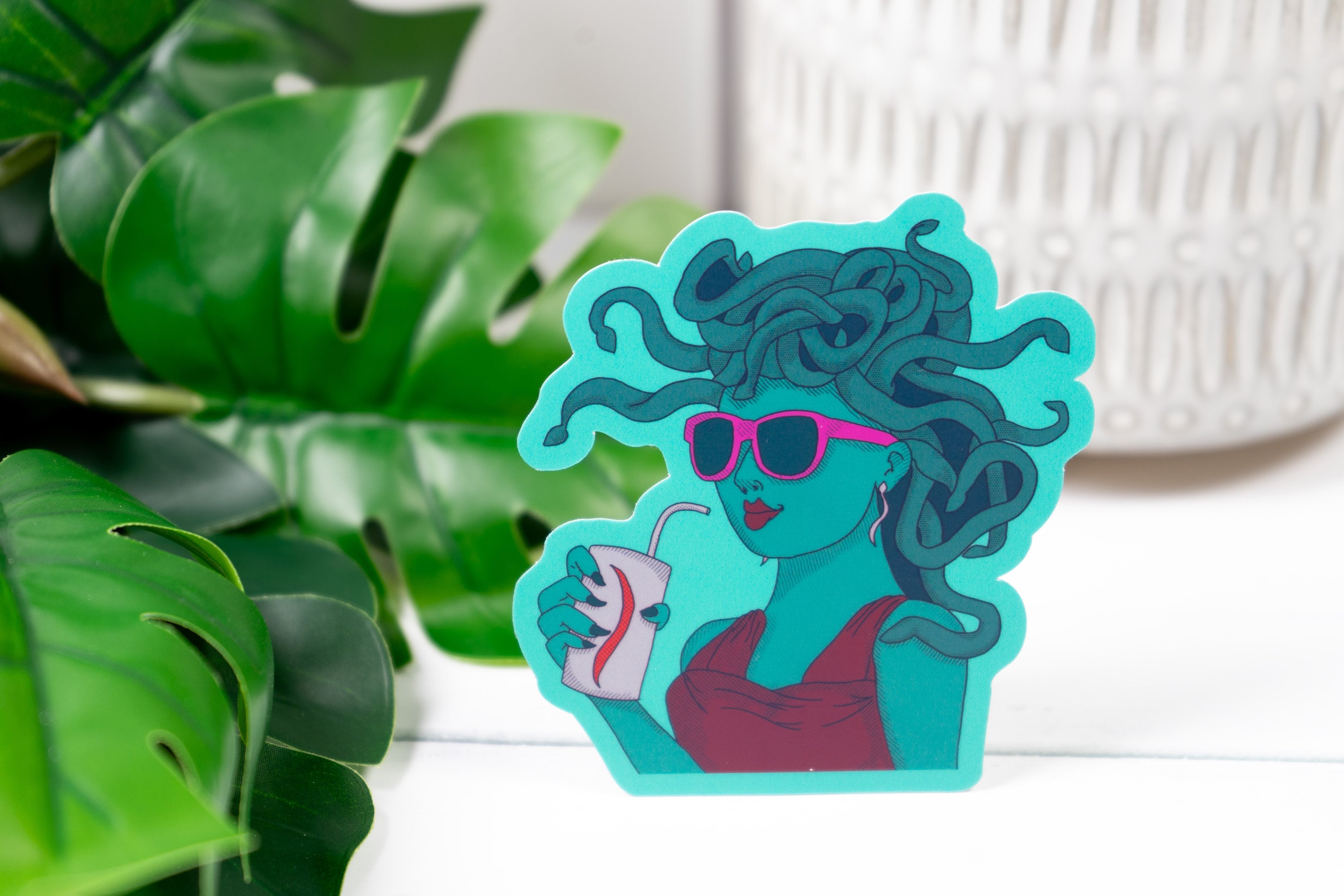 Medusa Sticker, Water Resistant Decal for Laptops, Water Bottles, and ...