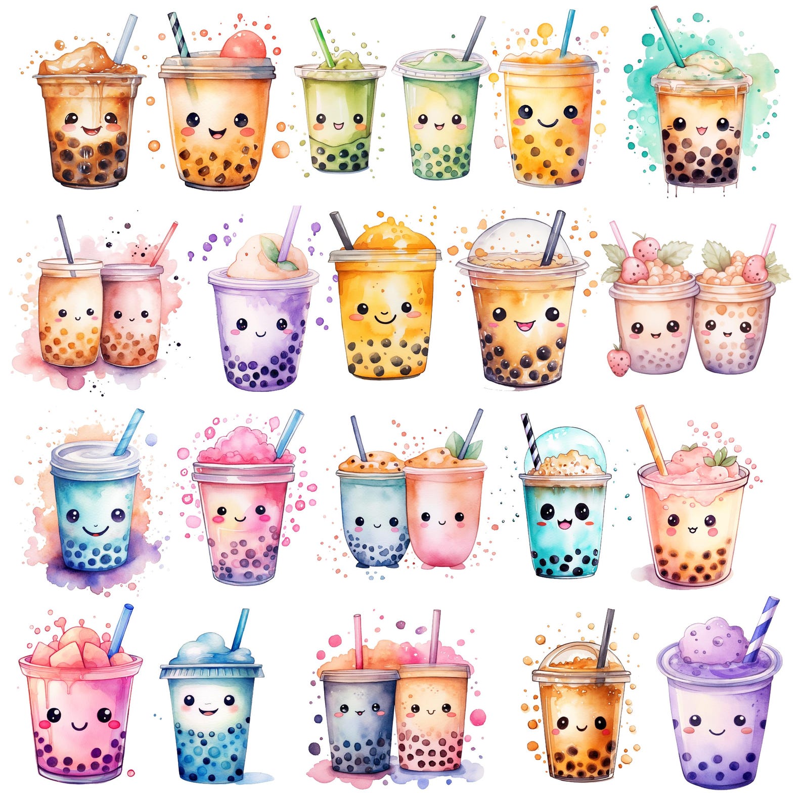 Boba Stickers - Etsy