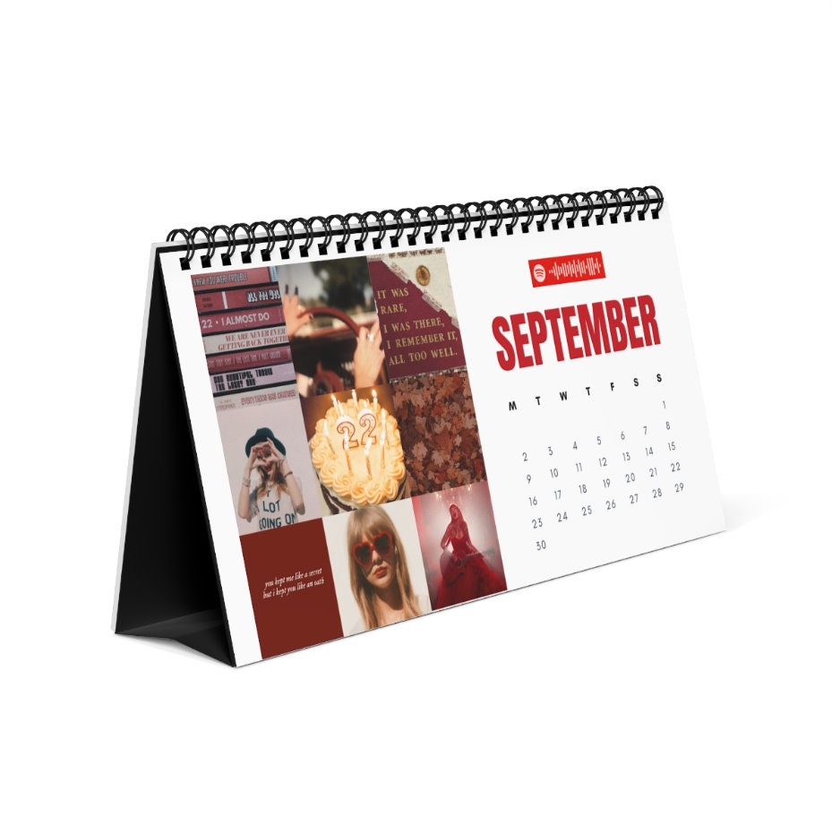 Taylor Swift Eras Tour Inspired Calendar. Customizable Desk - Etsy