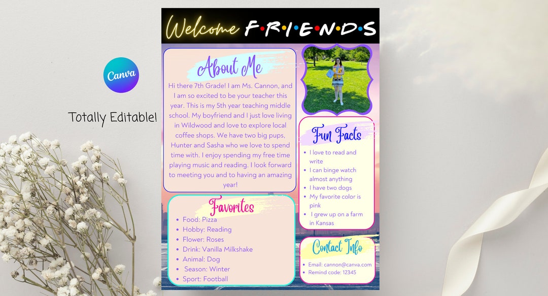 Meet the Teacher Friends Version - Etsy